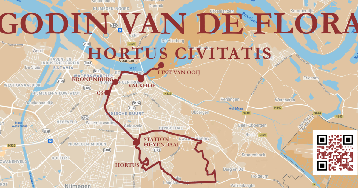 'Godin van de Flora' wandelpad route Nijmegen